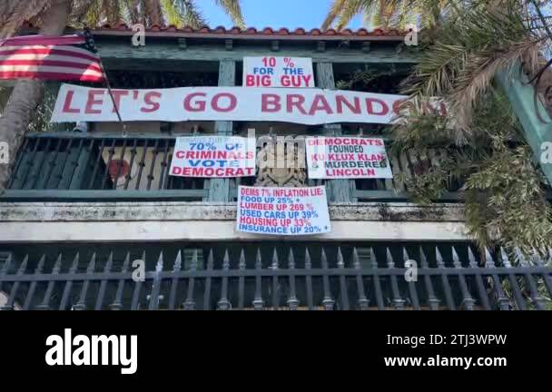 St. Augustine, Florida - December 31, 2022: Building decorated in Lets ...