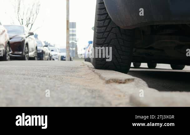 BAD parking: Car was left with one of its wheels on a pedestrian ...