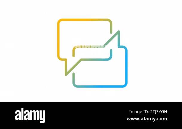 Animated e-mailing gradient icon. Transfer messages through internet. Exchange information ...