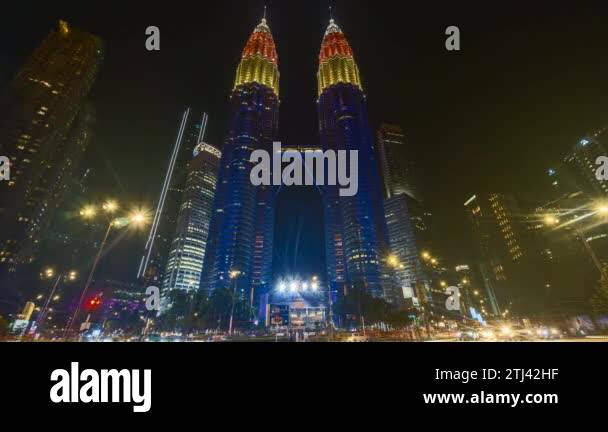 Kuala Lumpur, Malaysia - August 31, 2022 - Time-lapse 4k UHD footage of ...