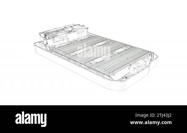 Artist rendering EV battery pack, Electric vehicle Lithium-Ion Stock ...