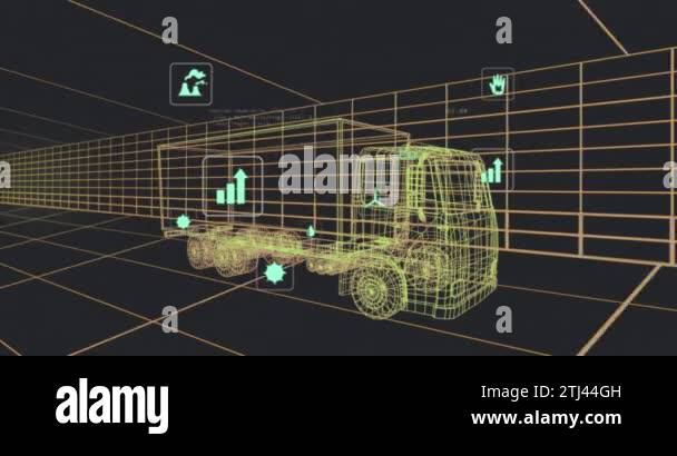 Animation of car animation over car animation spinning over car model ...