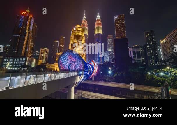 Kuala Lumpur, Malaysia - August 31, 2022 - Time-lapse 4k UHD footage of ...