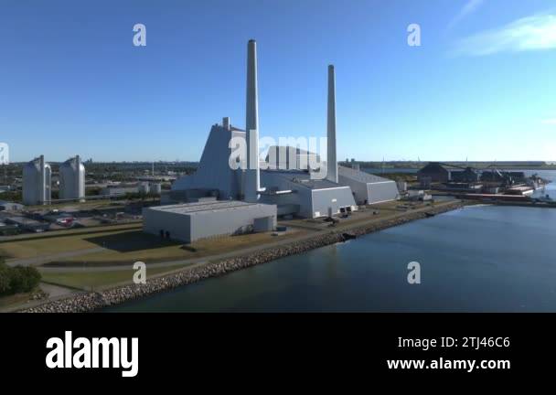 Aerial view of the Eco Power station. One of the most beautiful and eco ...