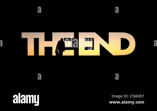 Sunset Silhouette of a Walking Person in Text , Black Background in ...