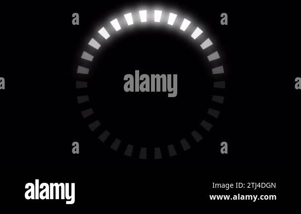 Loading Circle Video with Glow. Loading Animation on Transparent ...