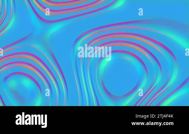 3D animation - Looped animated blue abstract flat surface with colorful ...