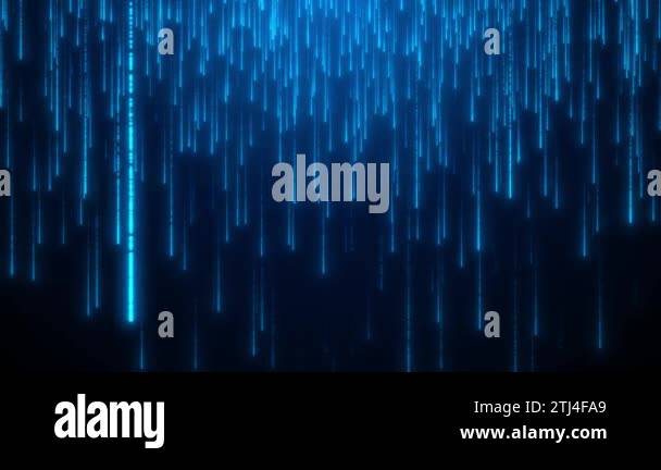 digital technology blue background, moving light particles, spatial ...
