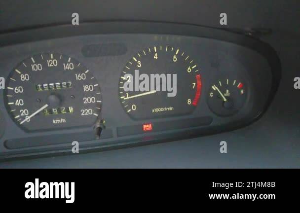 car dashboard. analog devices in the car. speedometer and tachometer ...