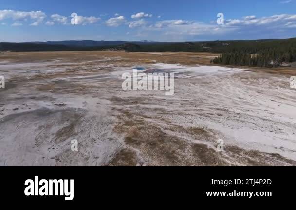 Geyser eruption in Castle Geyser in the Yellowstone National Park ...