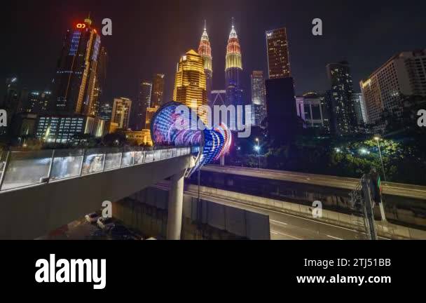 Kuala Lumpur, Malaysia - August 31, 2022 - Time-lapse 4k UHD footage of ...