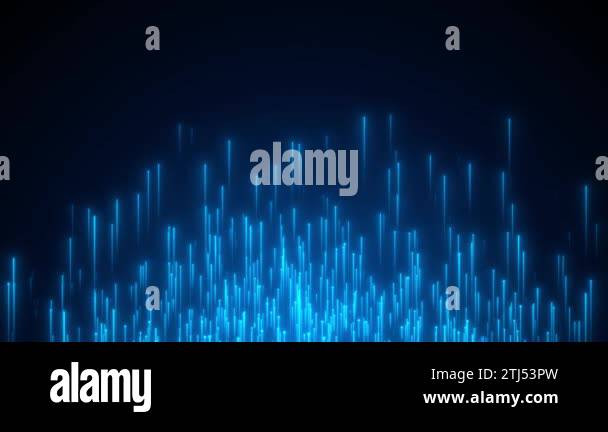 digital technology blue background, moving light particles, spatial ...
