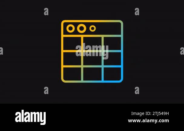 Animated schedule dark gradient icon. Prioritize work and goals. Tasks ...