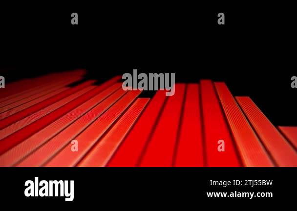 Closeup macro shot movement on LED screen, declining stock market graph ...