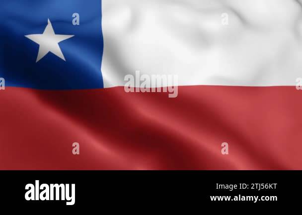Chile Flag video waving in wind. Chile Flag Wave Loop waving in wind ...