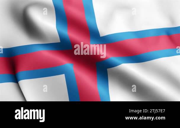 Faroe Islands Flag video waving in wind. Faroe Islands Flag Wave Loop ...