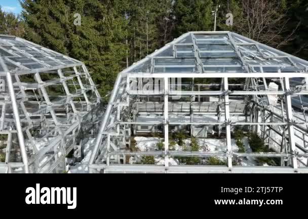 Greenhouse station snow winter frost open top chambers climate change ...