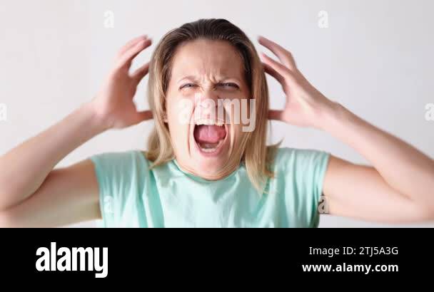 Portrait angry yelling girl Stock Videos & Footage - HD and 4K Video ...