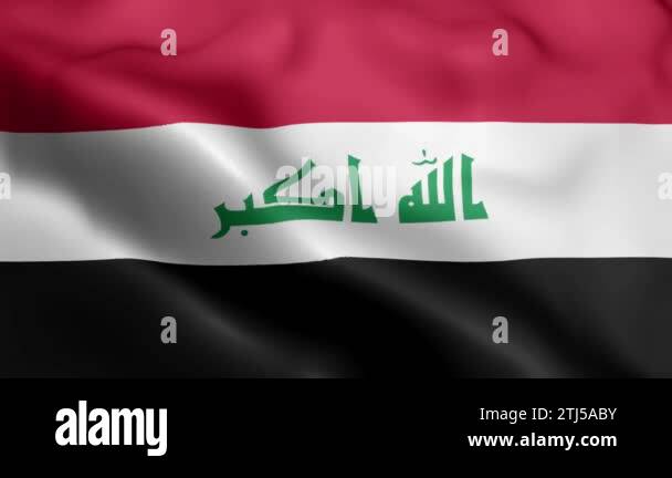 Iraq Flag video waving in wind. Iraq Flag Wave Loop waving in wind ...