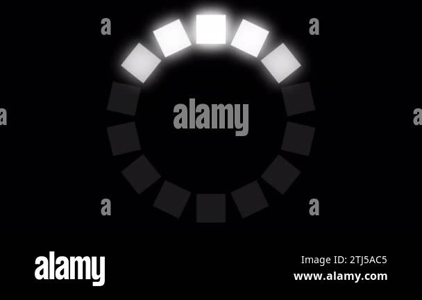 Loading Circle Video with Glow. Loading Animation on Transparent ...