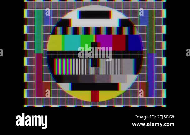 SMPTE color stripe technical problems and retro tv screen flickering ...