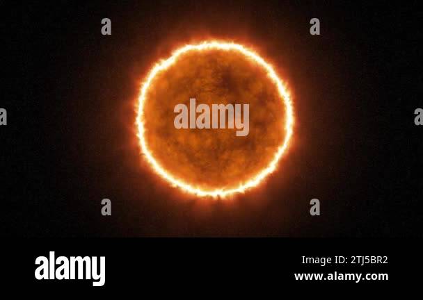 A bright yellow star is the Sun in black space. The crown of the sun ...