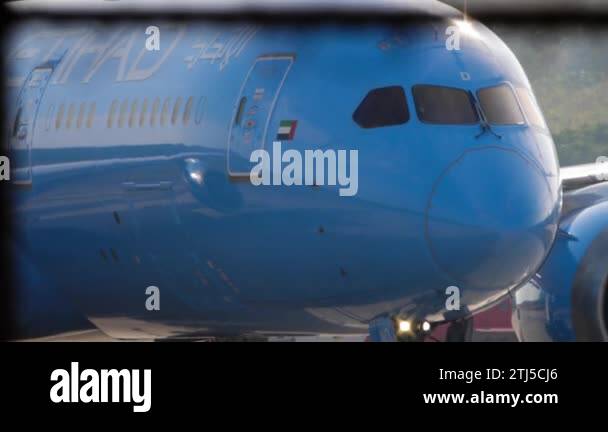 PHUKET, THAILAND - FEBRUARY 19, 2023: Side view of the aircraft cockpit ...