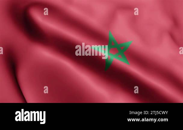 Morocco Flag video waving in wind. Morocco Flag Wave Loop waving in ...