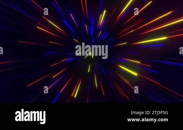 Abstract geometric background of radial lines. Dataflow tunnel ...