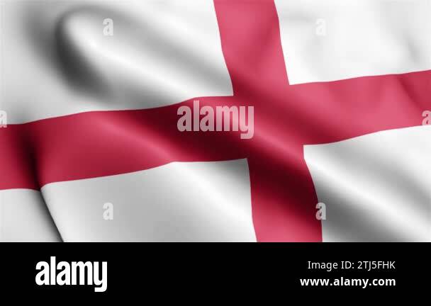 England Flag video waving in wind. England Flag Wave Loop waving in ...