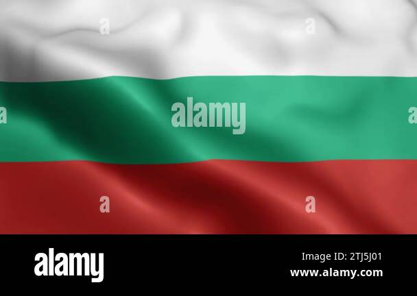 Bulgaria Flag video waving in wind. Bulgaria Flag Wave Loop waving in ...