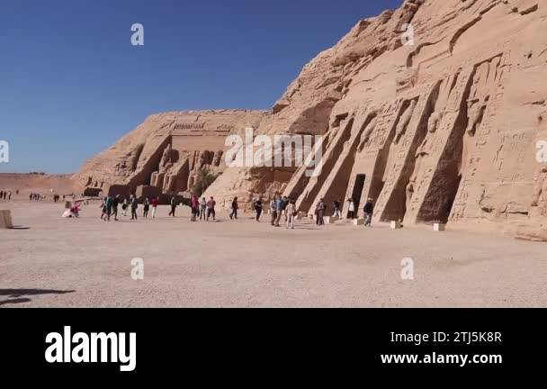 Abu Simbel, site of two temples built by the Egyptian pharaoh Ramses II ...
