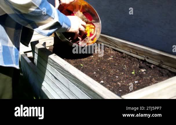 Waste compost garden bin compost heap ecological humus Stock Videos ...