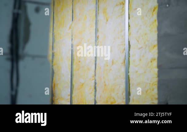 A room with empty bare walls without renovation. Wall made of aerated ...