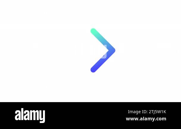 Animated next page gradient ui icon. Web browser navigation. Seamless loop 4k video with alpha ...