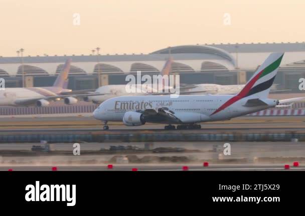 BANGKOK, THAILAND - JANUARY 21, 2023: Huge jet Airbus A380 of Emirates ...