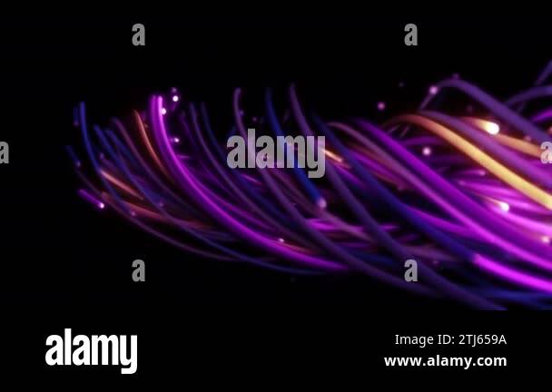 Colorful abstract background of strings, lines, ribbons, fibers or ...