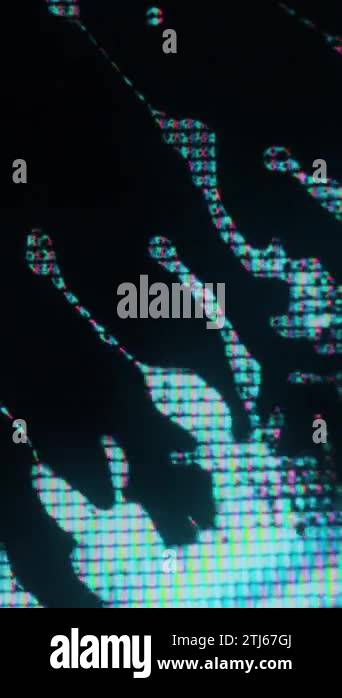 Vertical video. Digital splash. Glitch fluid. Opener effect ...