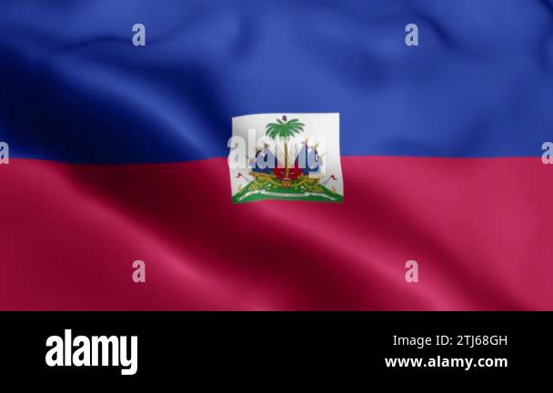 Haiti Flag video waving in wind. Haiti Flag Wave Loop waving in wind ...
