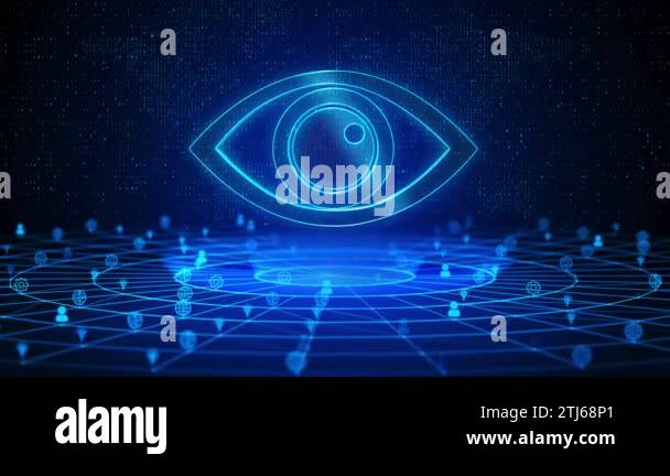 Tech Eye Text Future Digital Technology Ai Cyber Space deep learning Loop. Ai Smart Connect ...