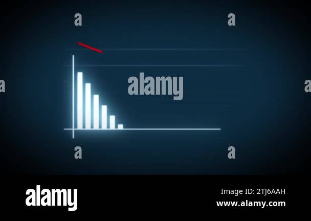 Business Failure And Bankrupt Arrow Infographics/ 4k animation of a ...