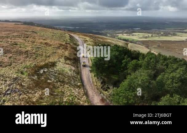 Mountain Rescue Ambulance Vehicles Driving Across Rugged Terrain Stock ...