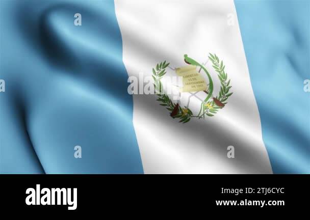 Guatemala Flag video waving in wind. Guatemala Flag Wave Loop waving in ...