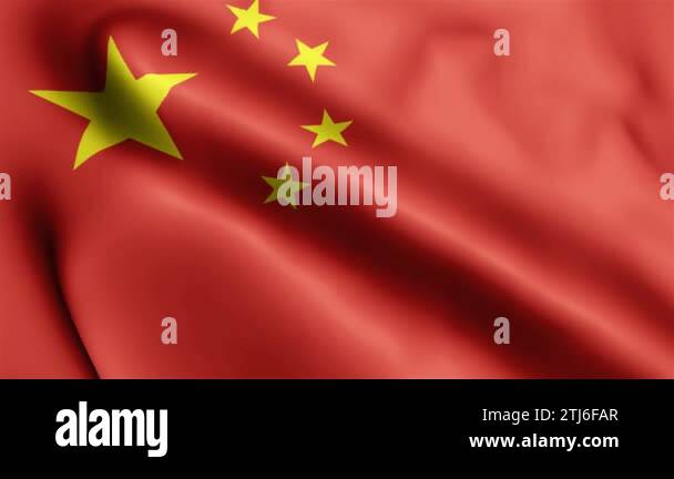 China Flag video waving in wind. China Flag Wave Loop waving in wind ...