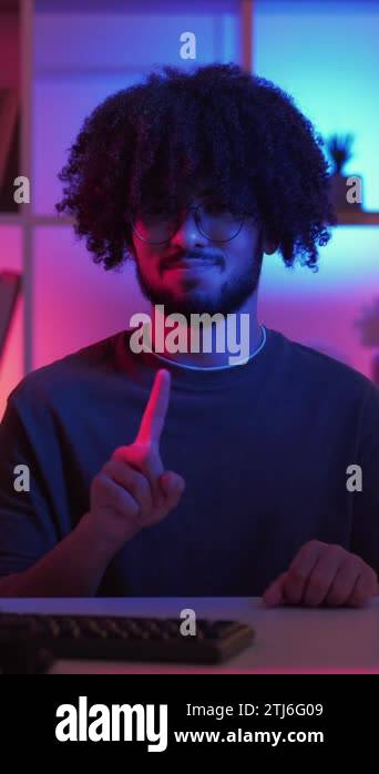 Vertical video. No gesture. Skeptic man. Meme expression. Disagreed guy ...