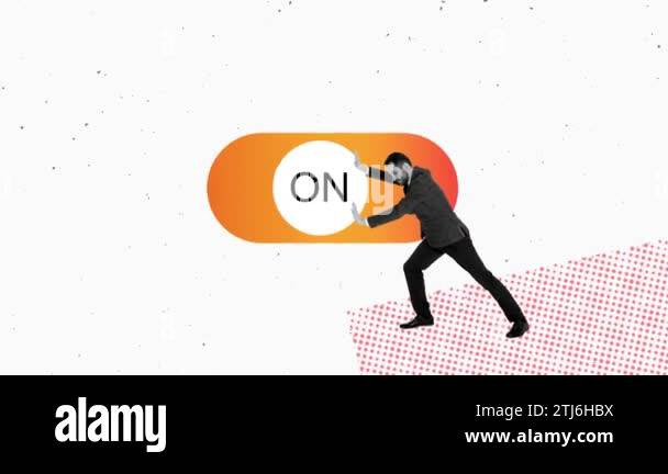 Launch of a new project, business concept. Stop motion animation ...