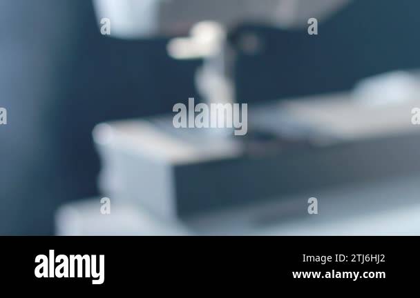 Sewing needle of modern sewing machine. Sewing machine needle work ...