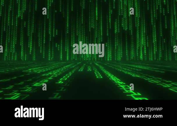 The Matrix Style Binary Code Seamless Loop Digital Binary Code