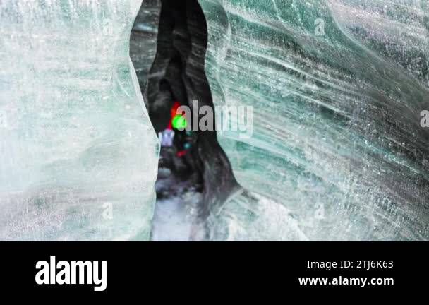 Vatnajokull glacier hiking around cave, icelandic nature inside ...