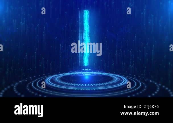 Artificial Intelligence AI Text Cyberspace Future Digital Technology Hologram Loop Concept ...